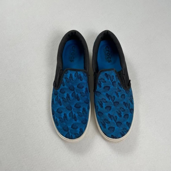 CROCS | Shoes | Crocs Citilane Tropical Blue Black Slipon Sneaker Shoes ...